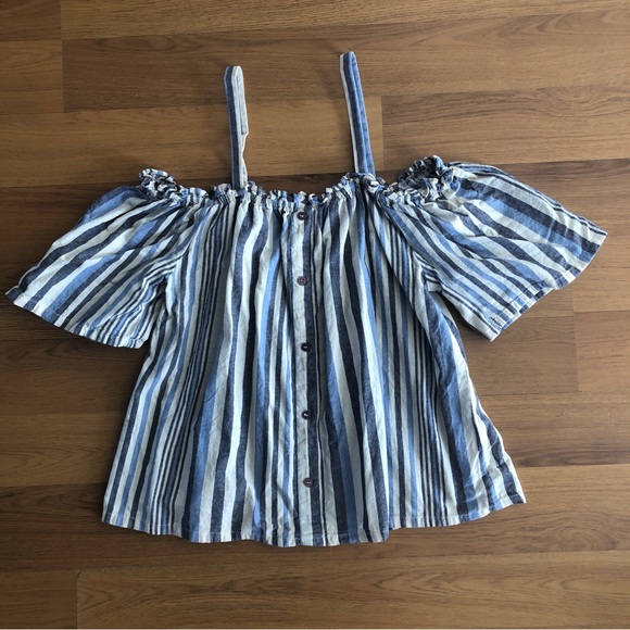 Primark | Tops | Primark Striped Off The Shoulder Top | Poshmark